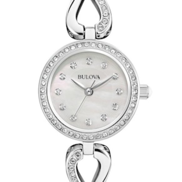 Bulova | Accessories | Bulova Womens 265 Dazzling Crystals Silver ...